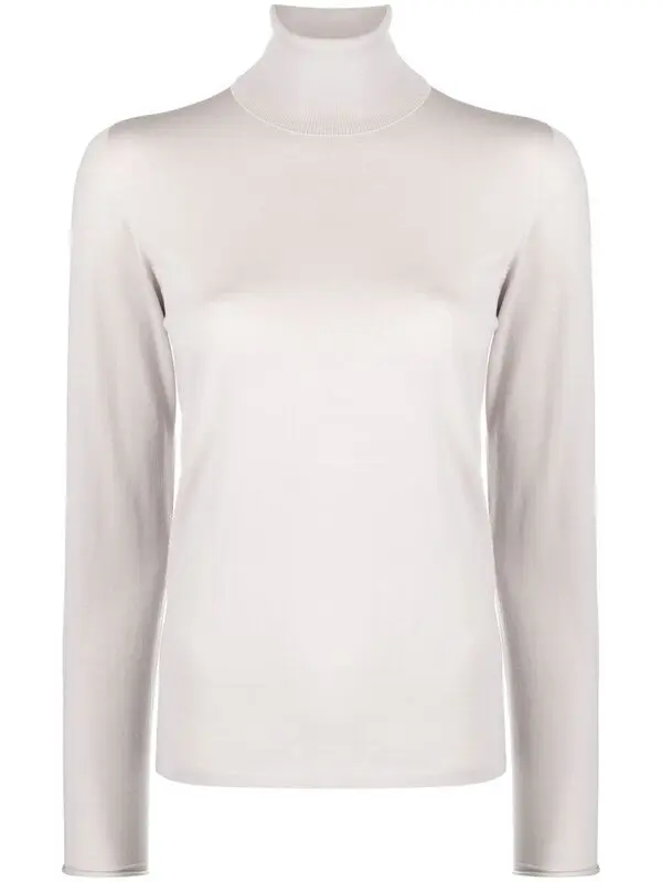 LE TRICOT PERUGIA Roll-neck Jumper - Grey
