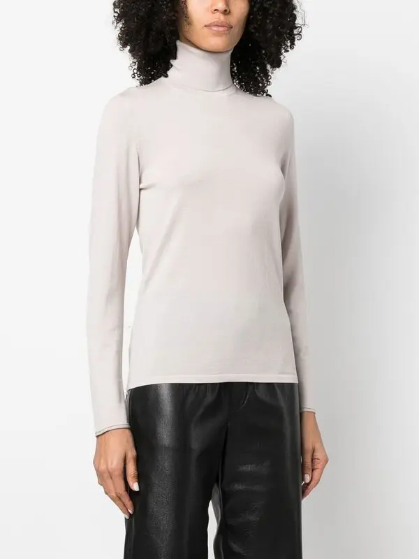 LE TRICOT PERUGIA Roll-neck Jumper - Grey