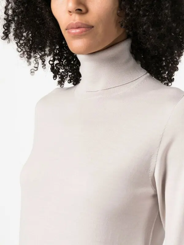 LE TRICOT PERUGIA Roll-neck Jumper - Grey