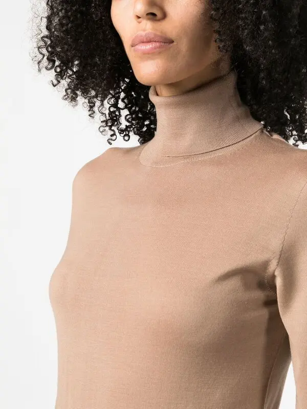 LE TRICOT PERUGIA Long-sleeve Roll-neck Jumper - Neutrals