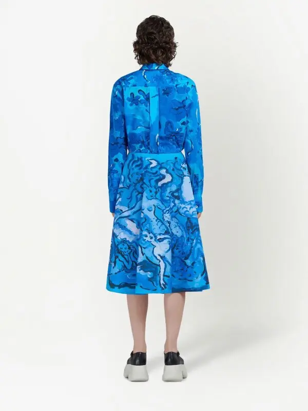 Marni Painterly-print A-line Skirt