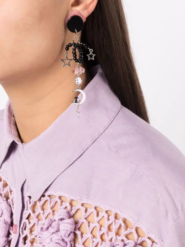 AMIR SLAMA Moon Pendant Earrings