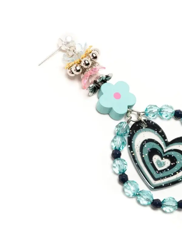 AMIR SLAMA Heart-embellished Drop Earrings