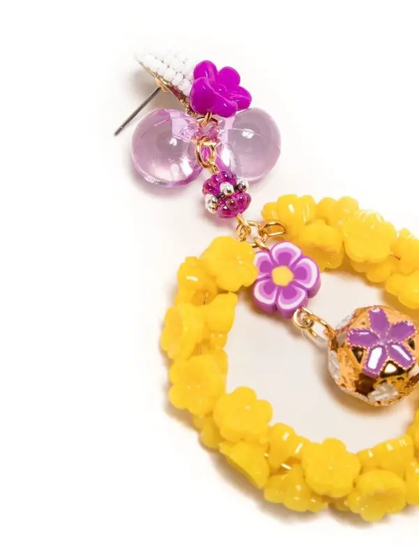 AMIR SLAMA Floral Appliqué Drop Earrings