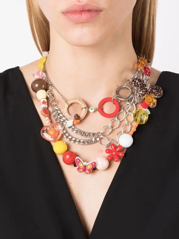 AMIR SLAMA Multi-chain Charm Necklace