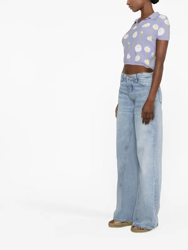 GANNI Seam-detail Wide-leg Jeans