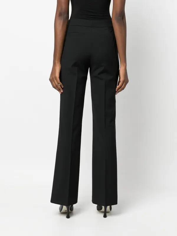 BLANCA VITA High-waisted Flared Trousers - Black