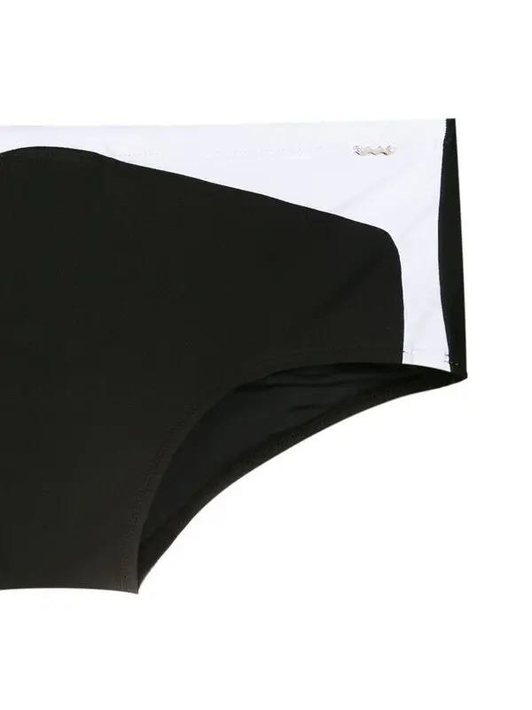 AMIR SLAMA Two-tone Logo Swim Shorts - Black