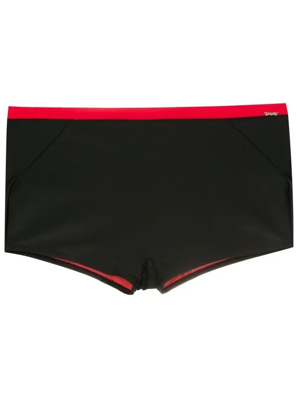 AMIR SLAMA Two-tone Swim Shorts - Black