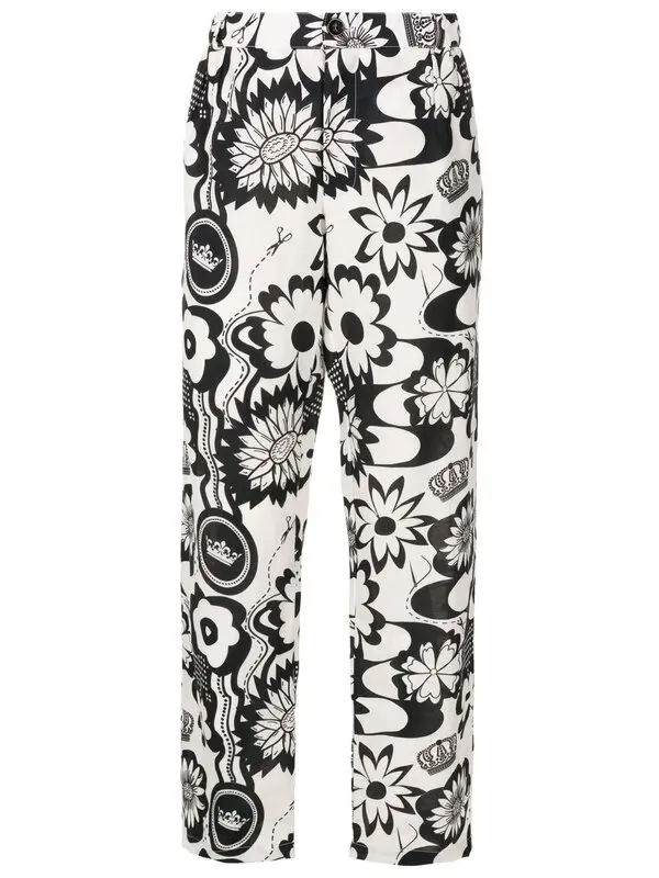 AMIR SLAMA Graphic-print Trousers