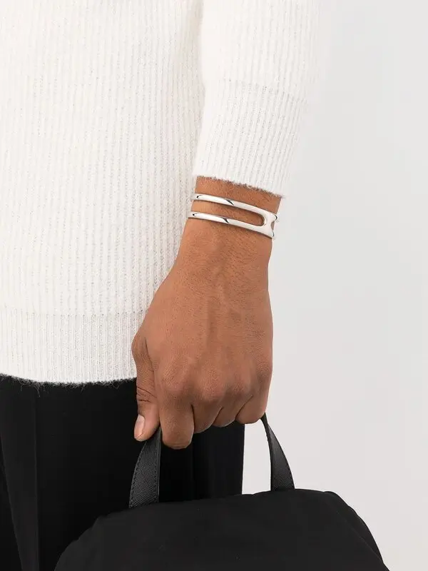 Tom Wood Cage Recycled Sterling Cuff