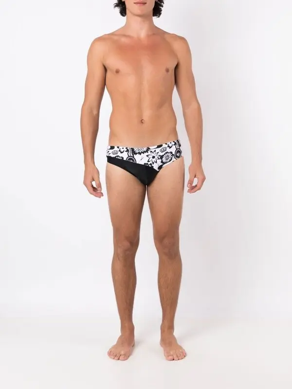 AMIR SLAMA Floral-print Swim Trunks