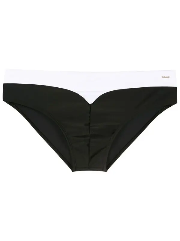 AMIR SLAMA Two-tone Swim Trunks - Black