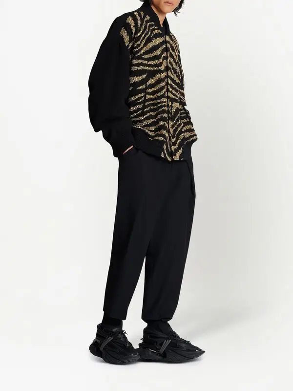 Balmain Metallic Zebra-print Jacket