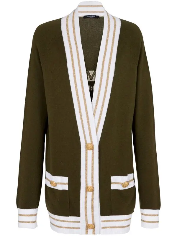 Balmain Button-front Knit Cardigan