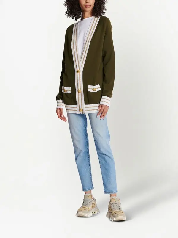 Balmain Button-front Knit Cardigan