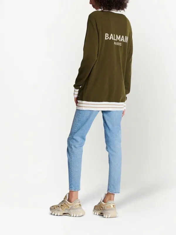 Balmain Button-front Knit Cardigan