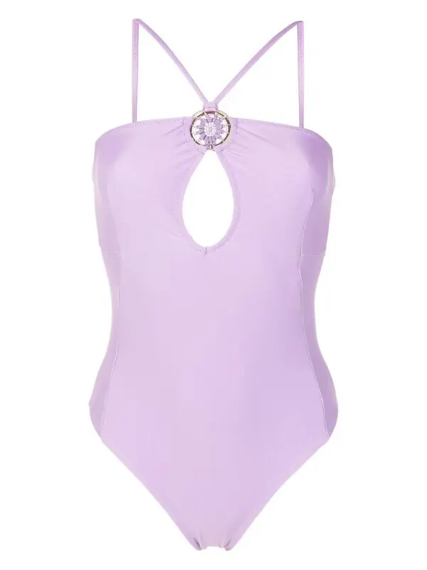 AMIR SLAMA Crochet-knit Swimsuit - Purple