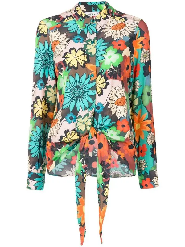 AMIR SLAMA Floral Print Shirt