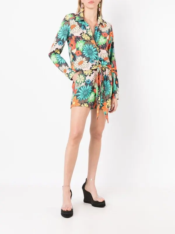 AMIR SLAMA Floral Print Shirt