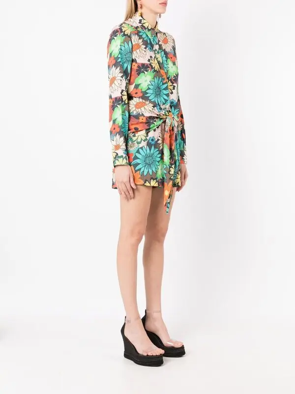 AMIR SLAMA Floral Print Shirt