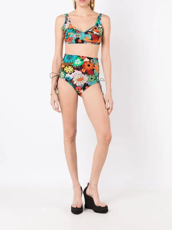AMIR SLAMA Floral-print Bikini Set