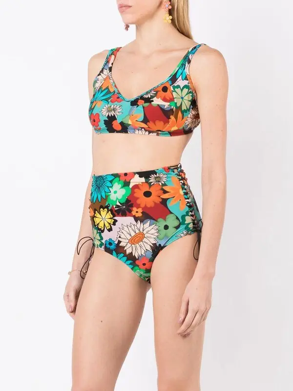 AMIR SLAMA Floral-print Bikini Set