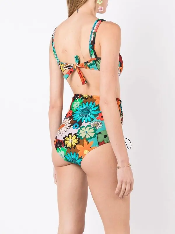 AMIR SLAMA Floral-print Bikini Set
