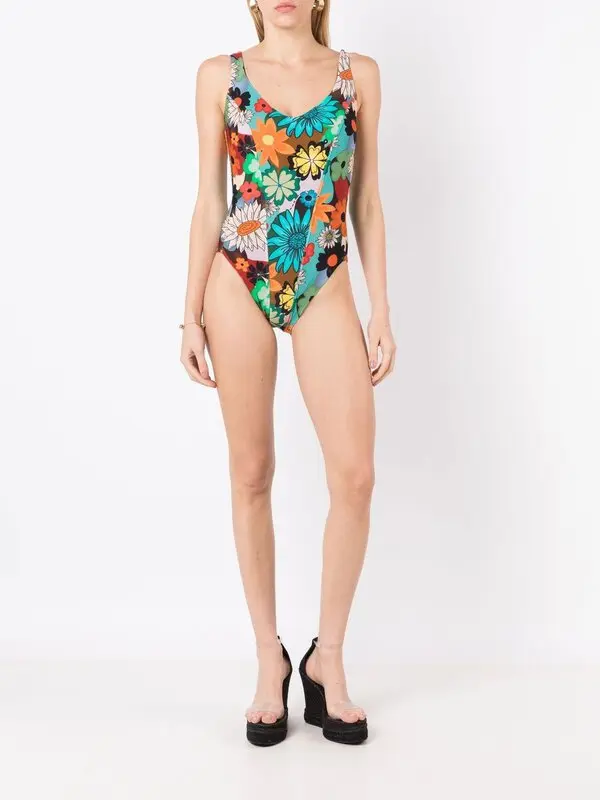 AMIR SLAMA Floral-print Swimsuit