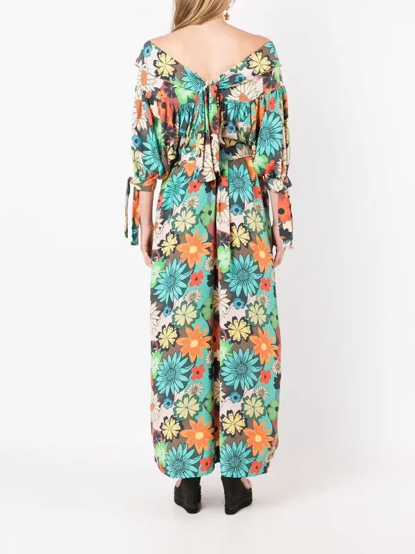 AMIR SLAMA Floral-print Maxi Dress