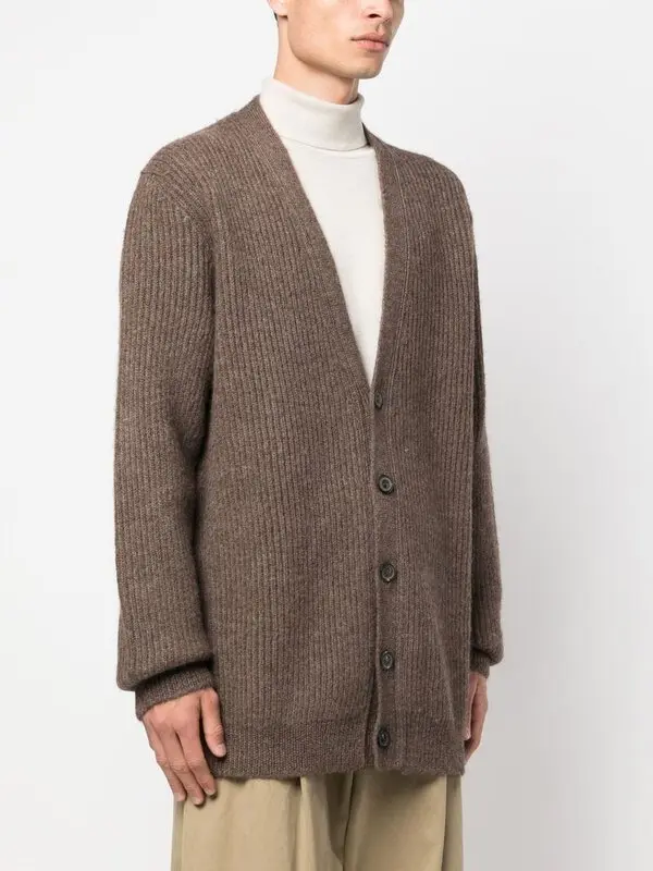 MAISON MARGIELA V-neck Alpaca-blend Cardigan - Brown