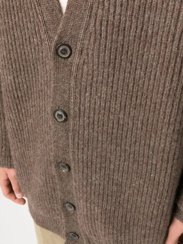 MAISON MARGIELA V-neck Alpaca-blend Cardigan - Brown