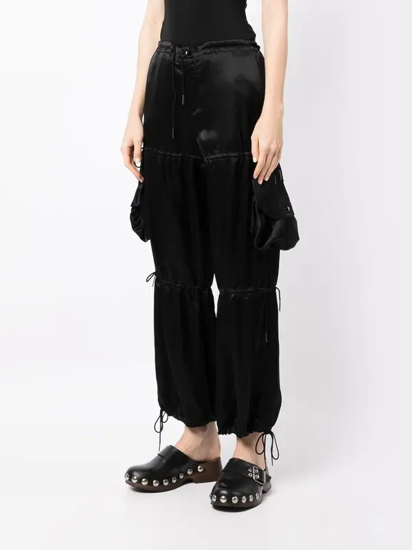 Anna Sui Satin-finish Straight Trousers