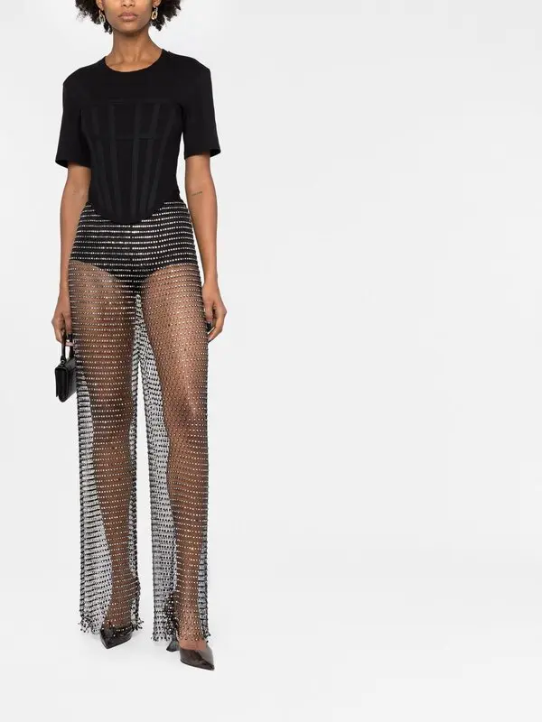 ROTATE BY BIRGER CHRISTENSEN Crystal-embellished Trousers