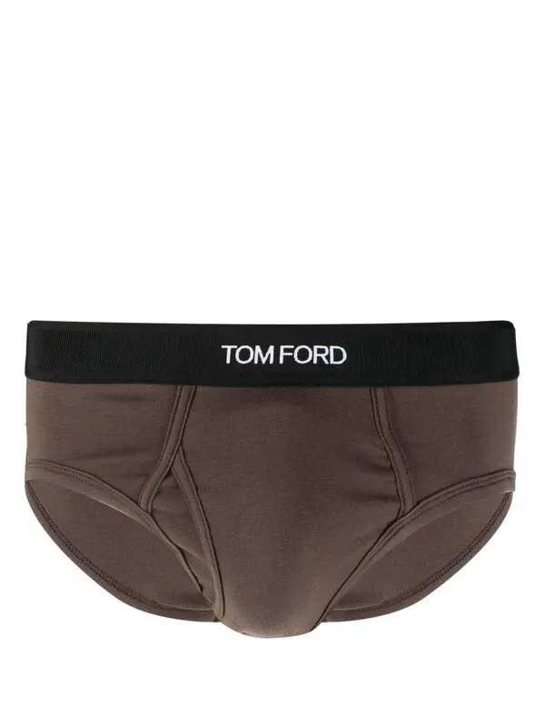 TOM FORD Logo-waist Boxer Briefs - Brown