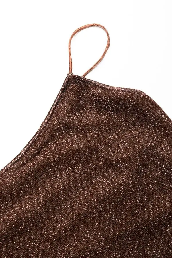 Oseree Shimmer-effect Swimsuit - Brown
