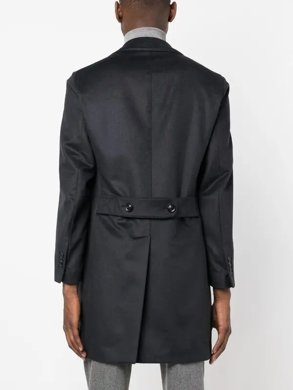LARDINI Single-breasted Cashmere Overcoat - Grey