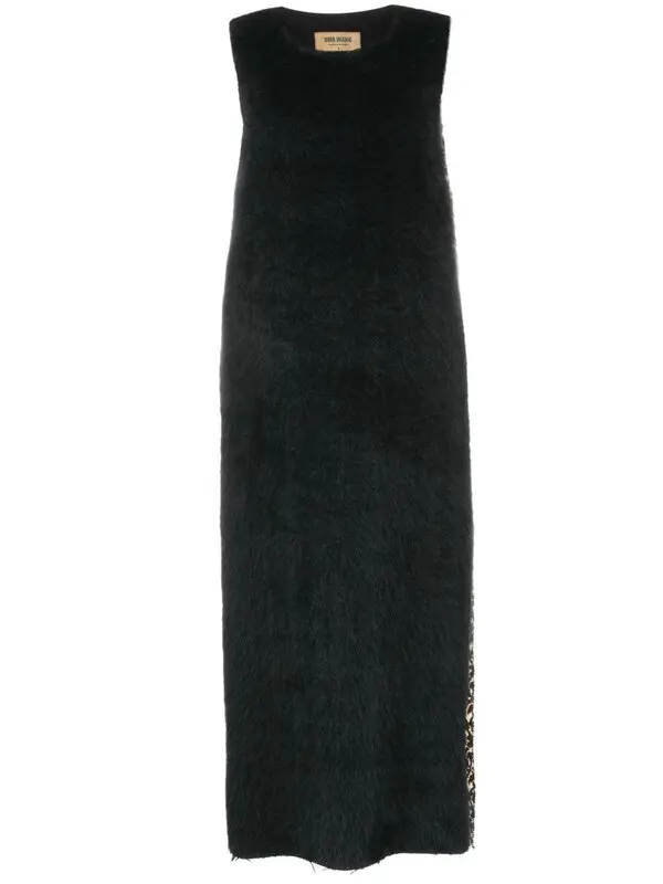 UMA WANG Paneled Wool Midi Dress
