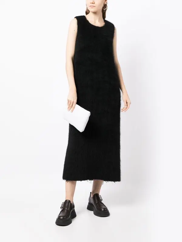 UMA WANG Paneled Wool Midi Dress