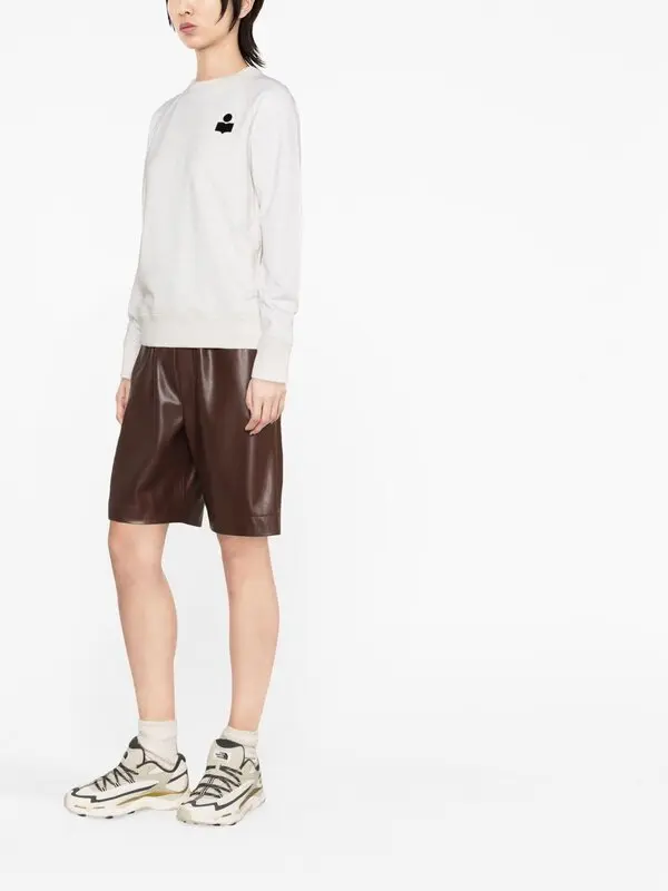 MARANT ETOILE Milla Logo-embroidered Sweatshirt - Neutrals