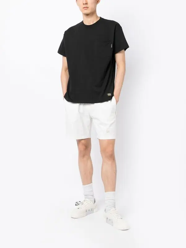 ADVISORY BOARD CRYSTALS Logo Print Lounge Shorts - White