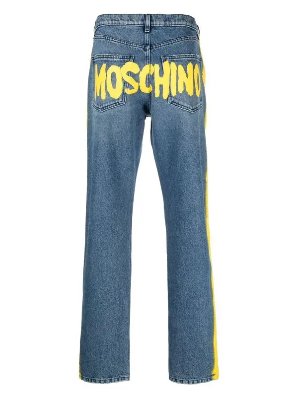Moschino Logo-print Slim-cut Jeans