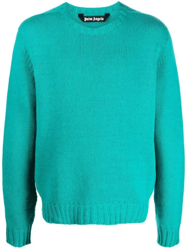 Palm Angels Logo-intarsia Jumper
