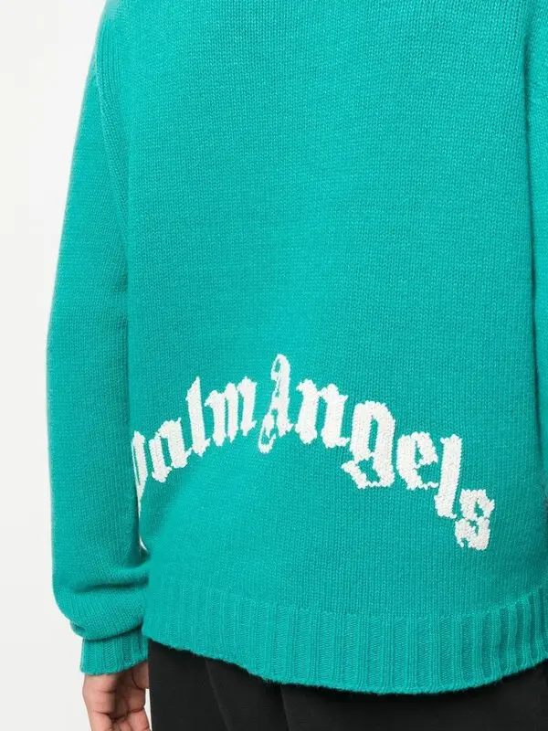 Palm Angels Logo-intarsia Jumper