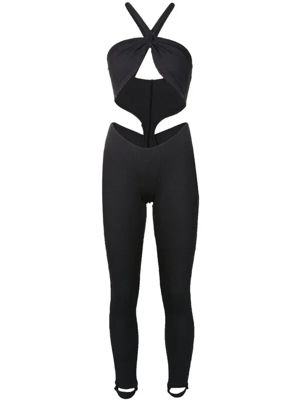 AMIR SLAMA Cut-out Detail Jumpsuit - Black