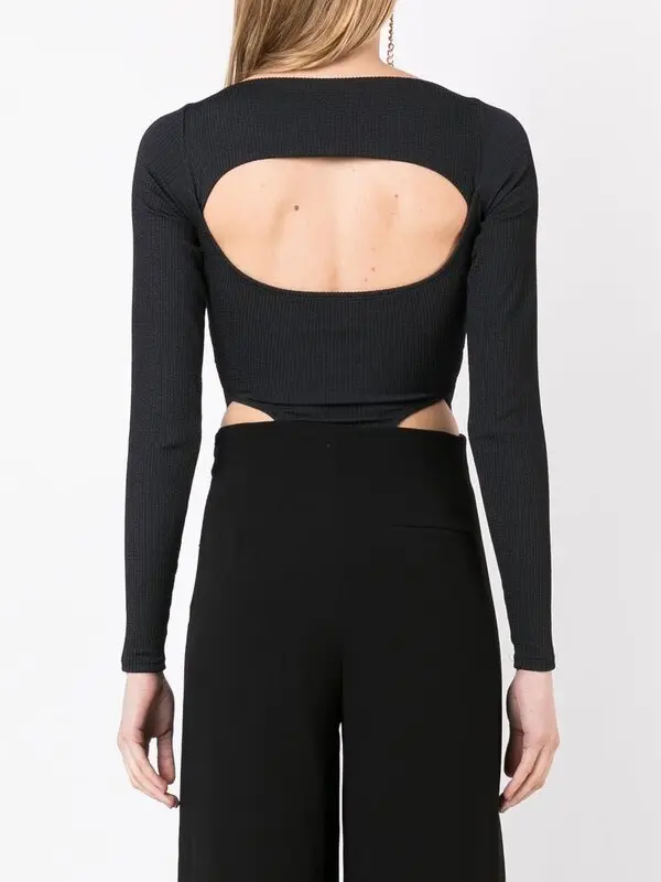 AMIR SLAMA Cut-out Long-sleeved Top