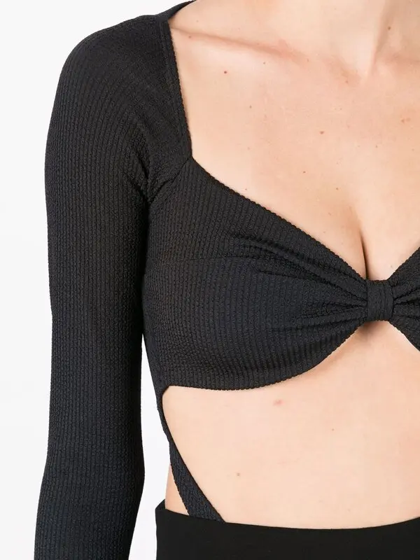 AMIR SLAMA Cut-out Long-sleeved Top