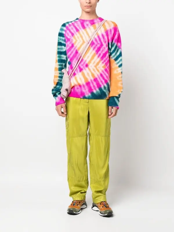 THE ELDER STATESMAN Tie-dye Cashmere Jumper - Pink