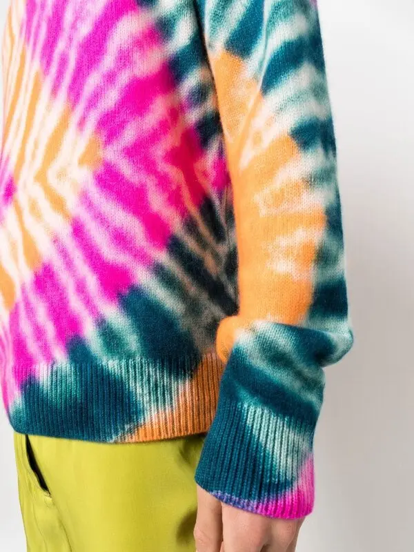 THE ELDER STATESMAN Tie-dye Cashmere Jumper - Pink