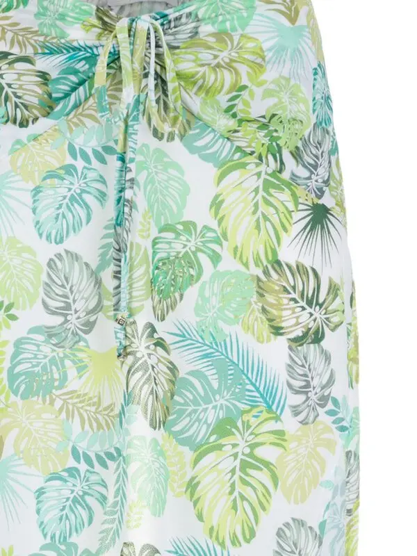 AMIR SLAMA Palm Leaf Print Skirt